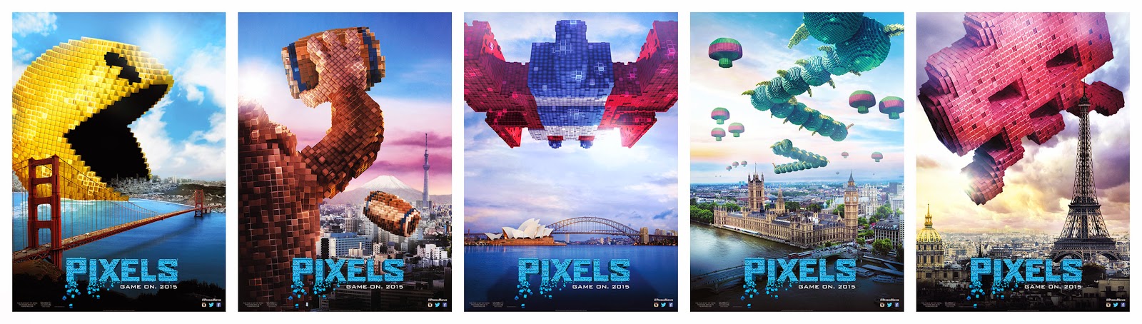 Game Characters Invade Earth in 'Pixels' Character Banners