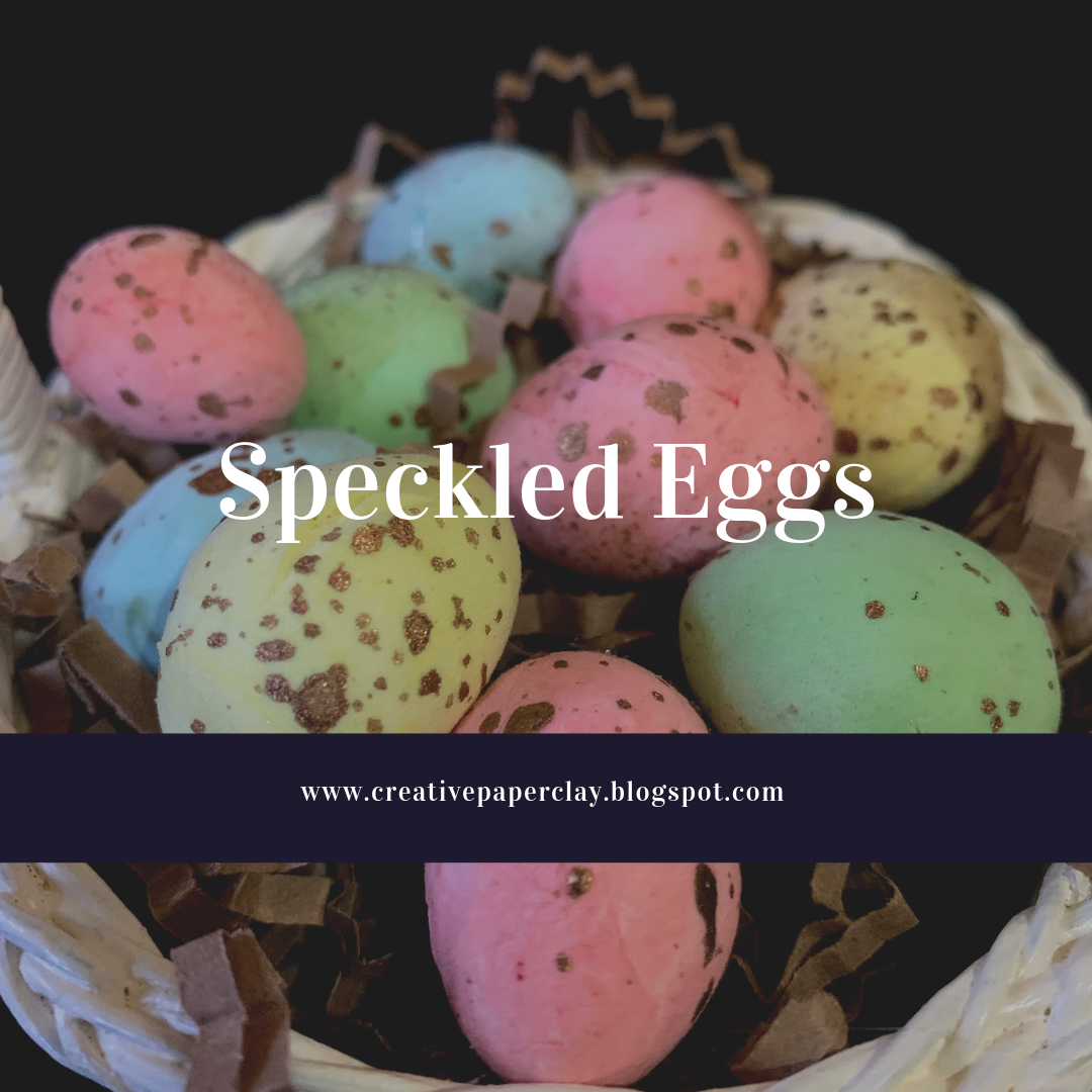 Creative Paperclay® air dry modeling material: Speckled Easter Eggs