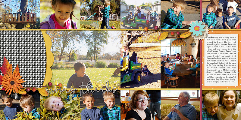 Using Contrast in Photo Collages / Scrapping with Liz