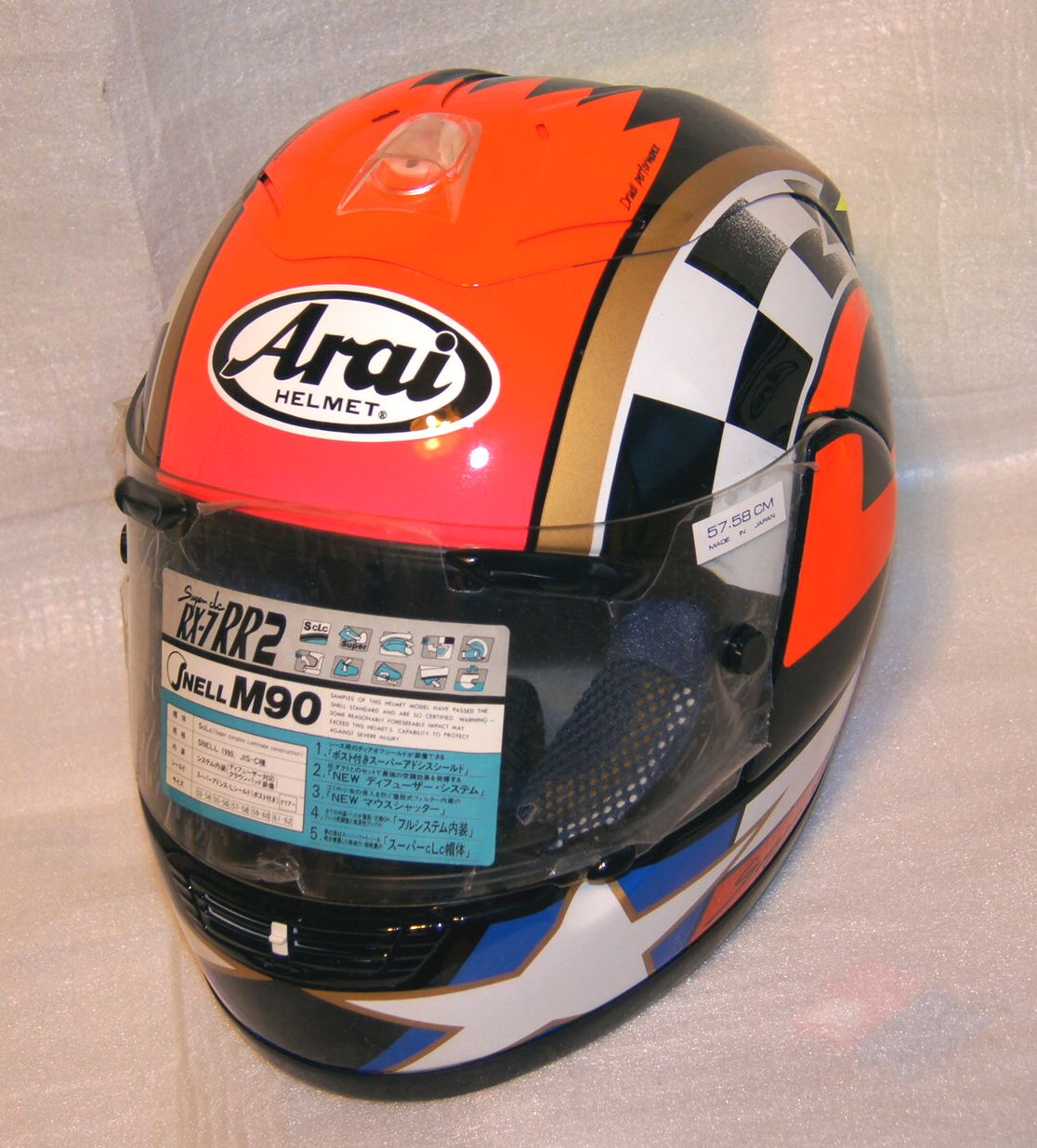 samurai‐bikers: Arai Racing Helmet RX-7 RR2 Corsair Kevin Schwantz 1993 ...