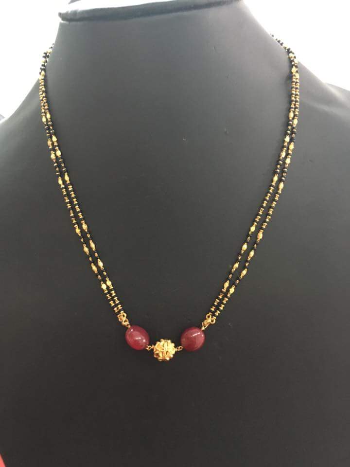 Light weight black beeds chain designs | 916 jewellery || Beeds Jewellery