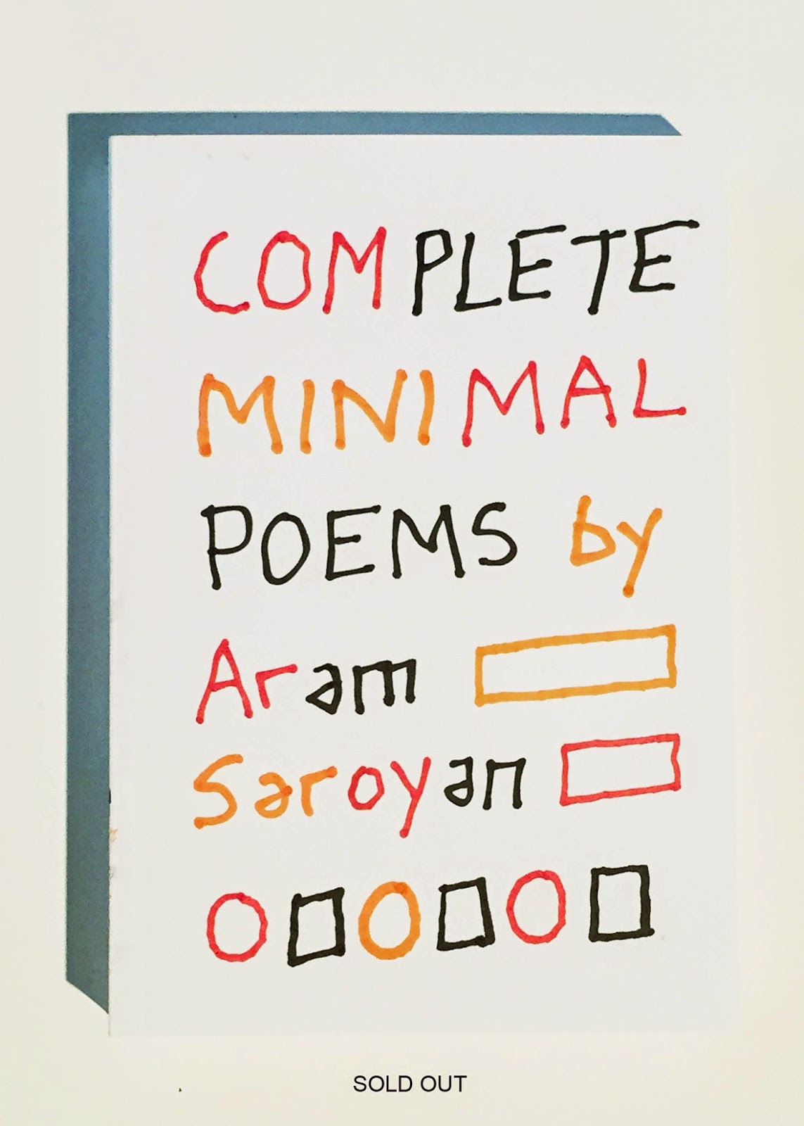 Artists' Books and Multiples: Aram Saroyan | Complete Minimal Poems ...