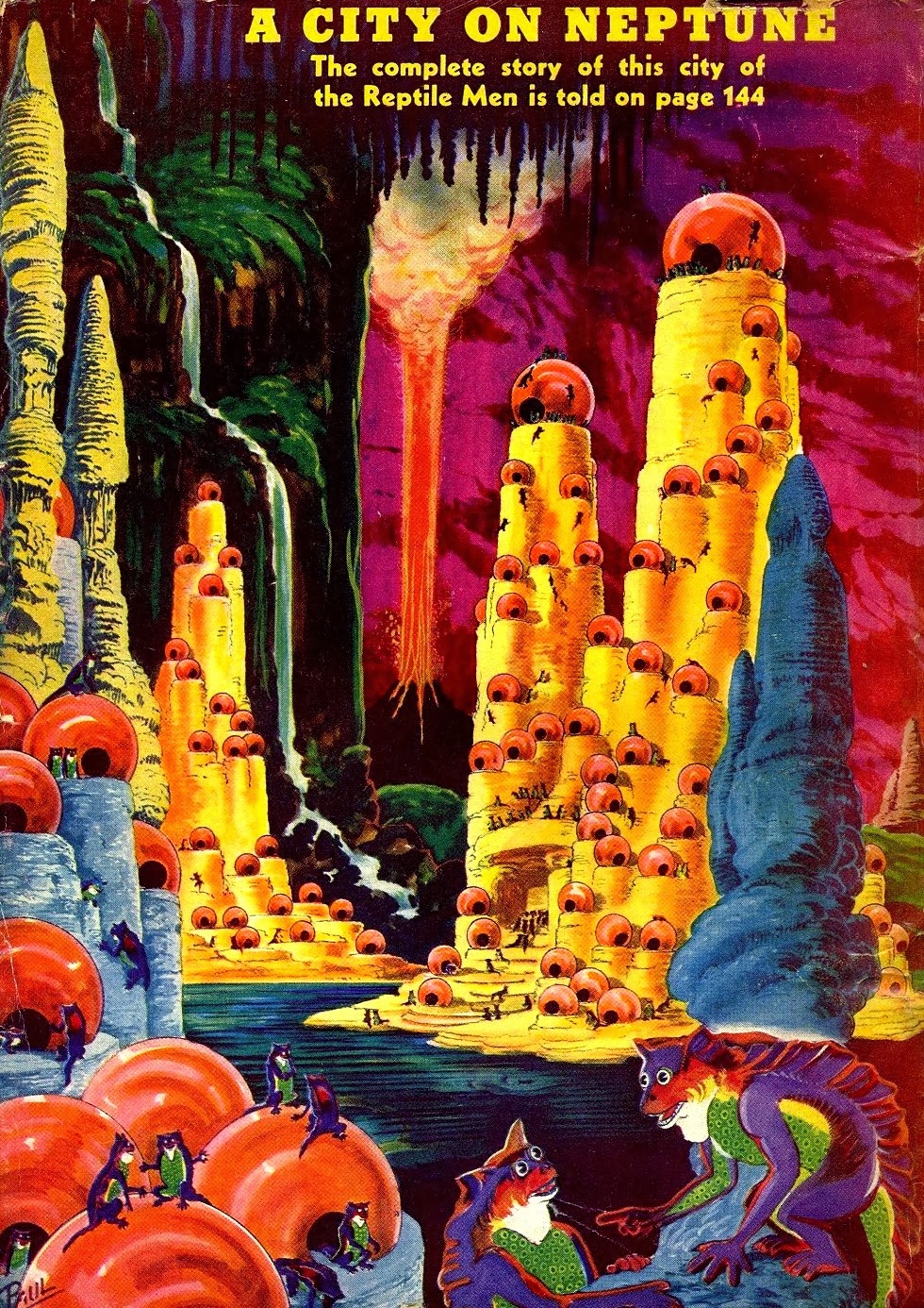 THE BOOK OF ALIENS: FRANK R.PAUL'S NEPTUNIANS / REPTILE MEN FROM NEPTUNE