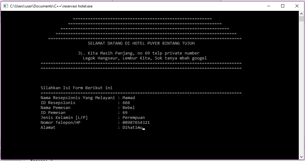 Tutorial C++ | Membuat Program Reservasi Hotel Full ~ Tutorial Belajar Coding