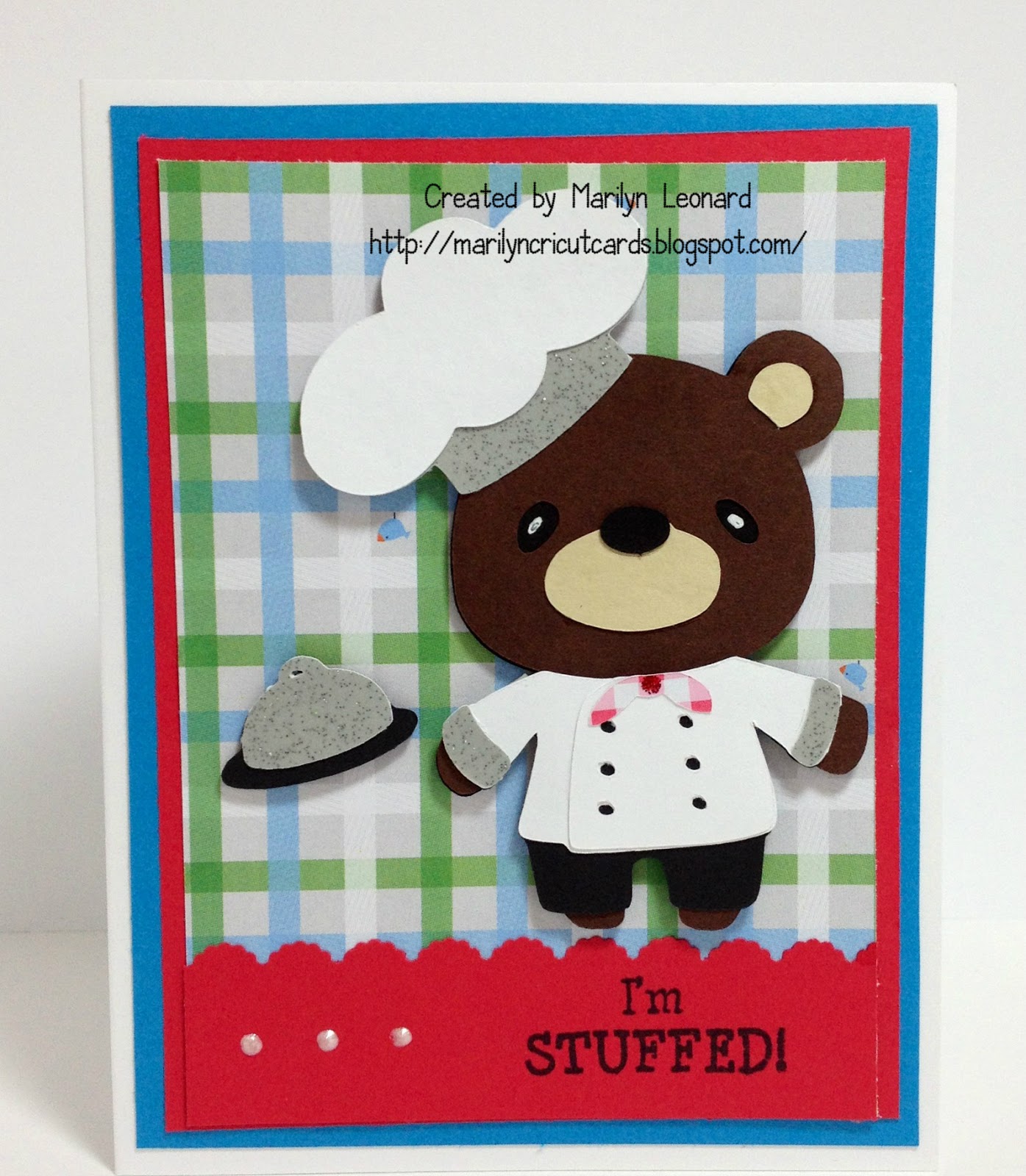 ~ Marilyn's Cricut Cards ~: Teddy Bear Parade - Chef