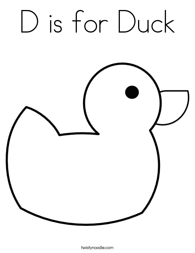 D For Duck Alphabet Coloring Pages Print - Best Coloring Pages For Kids