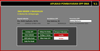Download Aplikasi Pembayaran SPP Berbasis Excel Gratis