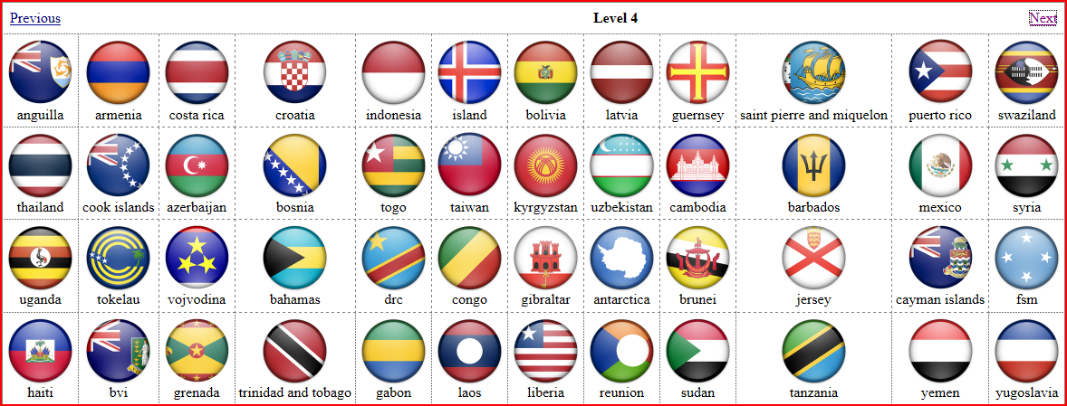 Code Junction: Flag Quiz Solution: Level 4