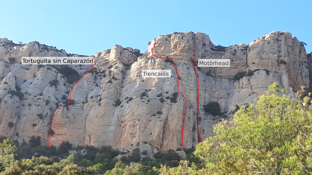 LO GALL: Trencalòs, 6a (140 m.), Serrat de la Corona, Montsec d'Ares