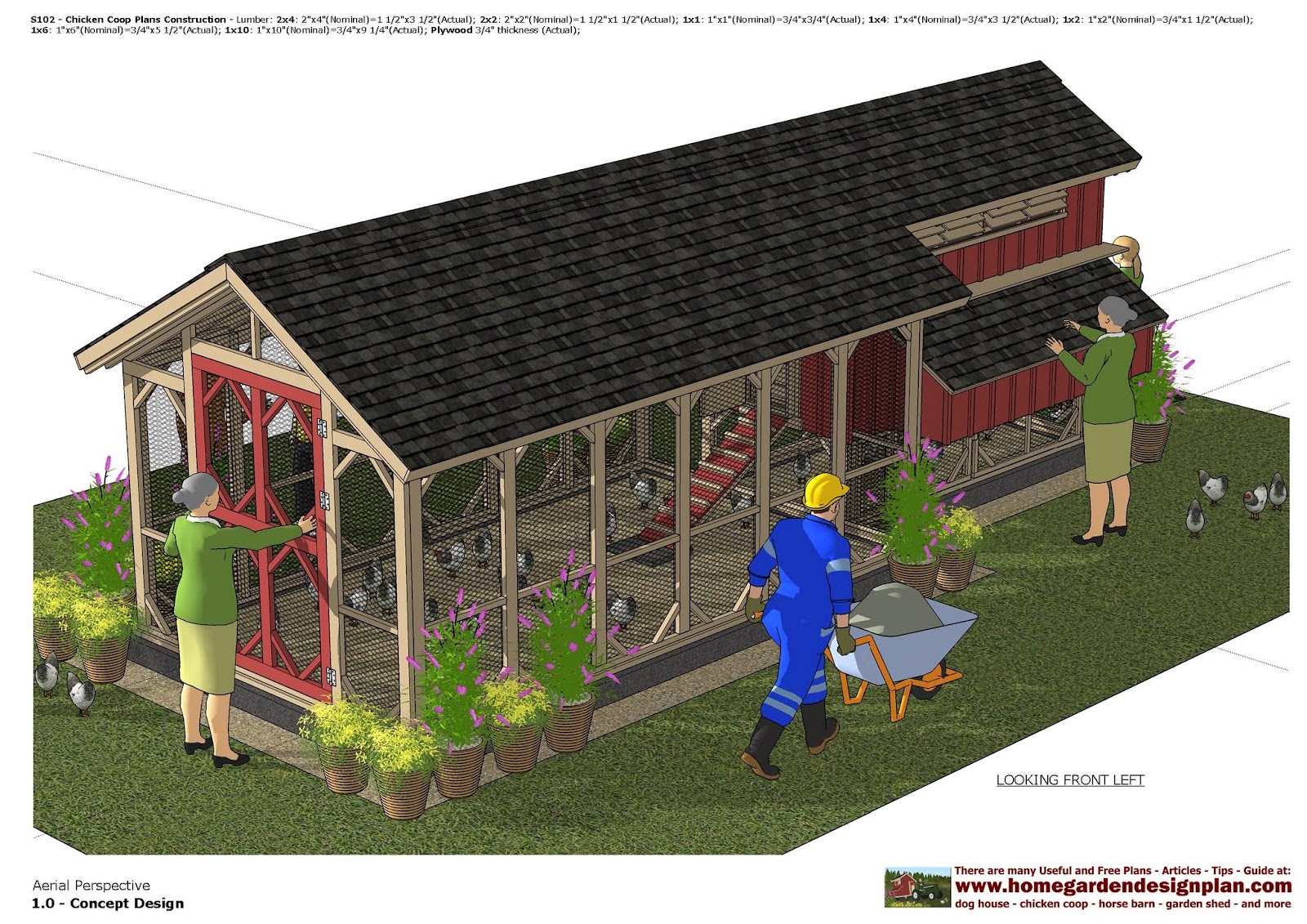 home garden plans: S102 - Chicken Coop Plans - Chicken Coop Design ...