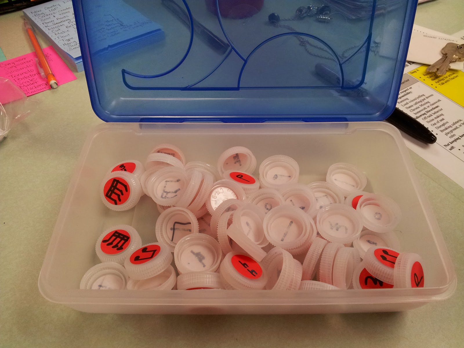 Hillary's Highlights: Confessions of a Music Teacher: Bottle Cap Rhythms