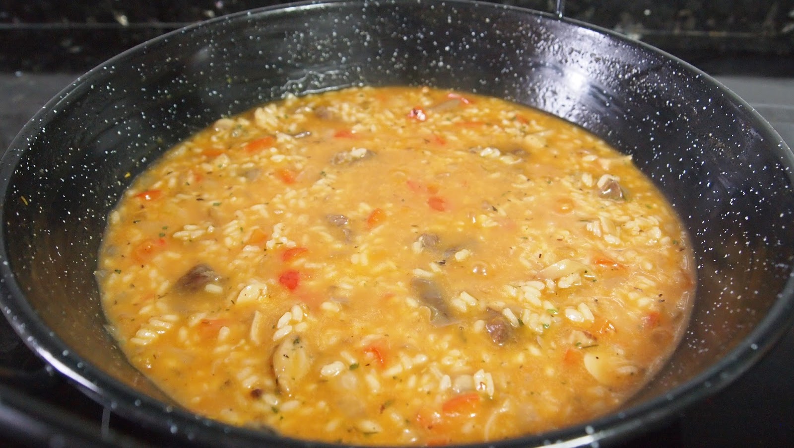 Arroz con carrillera de cerdo y setas - Andreíta come de todo