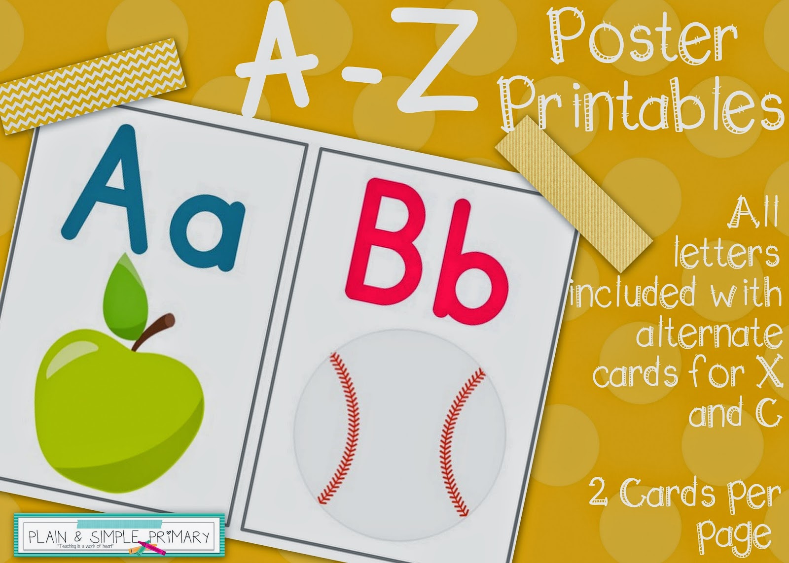 Plain and Simple Primary: A-Z Posters