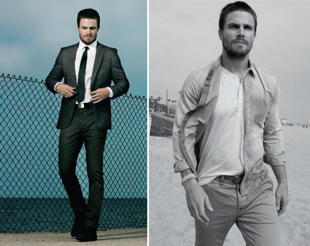 my new plaid pants: Stephen Amell Five Times