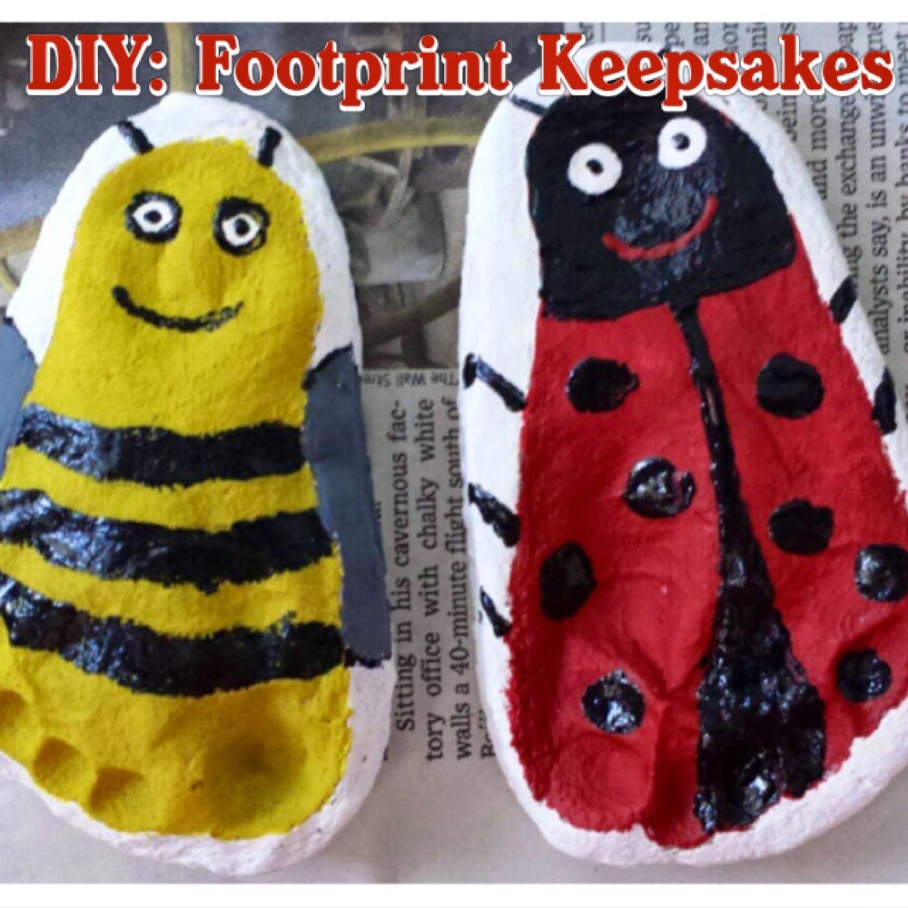 The House of Holly: DIY: Ladybug & Bumblebee Footprint Keepsakes