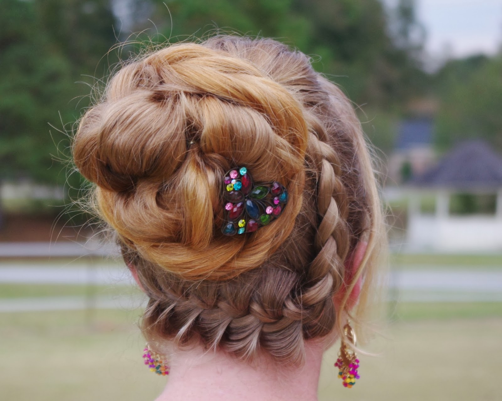 Braids & Hairstyles for Super Long Hair: Autumn French Braid Updo