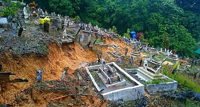 SUBAHANALLAH!! PENDUDUK TERKEJUT TANAH PERKUBURAN RUNTUH SELEPAS MAJLIS ...