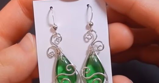 Easy Wire Work Earrings Tutorial for Tear Drop Briolette Beads ...