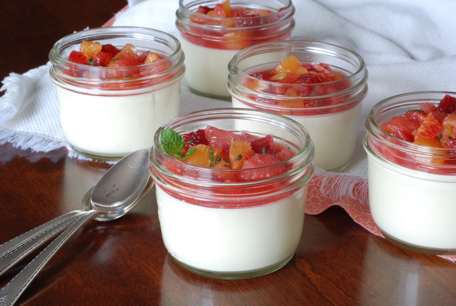 Panna Cotta with Citrus Honey Compote - Simply So Good