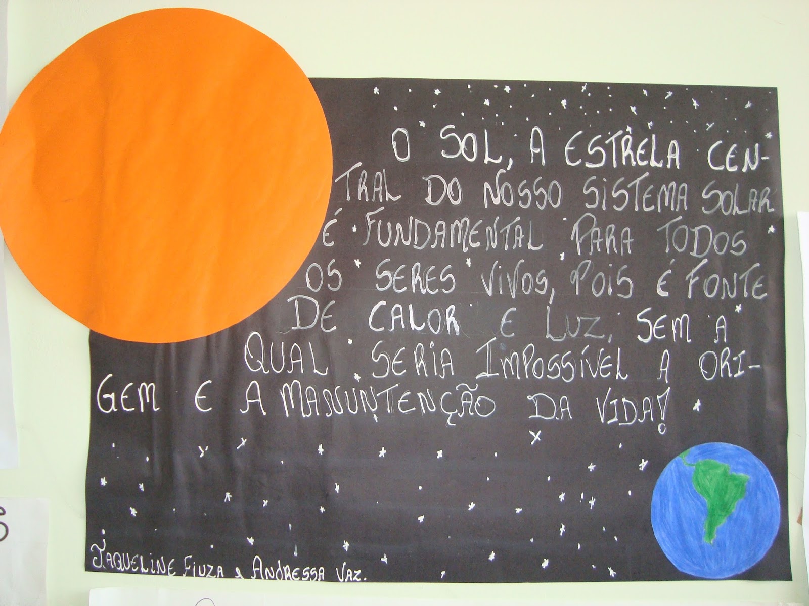 E.E.B. PROFª IRENE STONOGA: A importância do sol para a vida no planeta