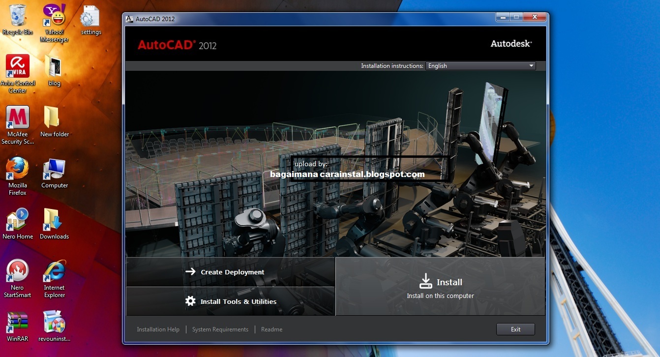 How To Install: Cara instal Autodesk AutoCAD (2012) 86/64