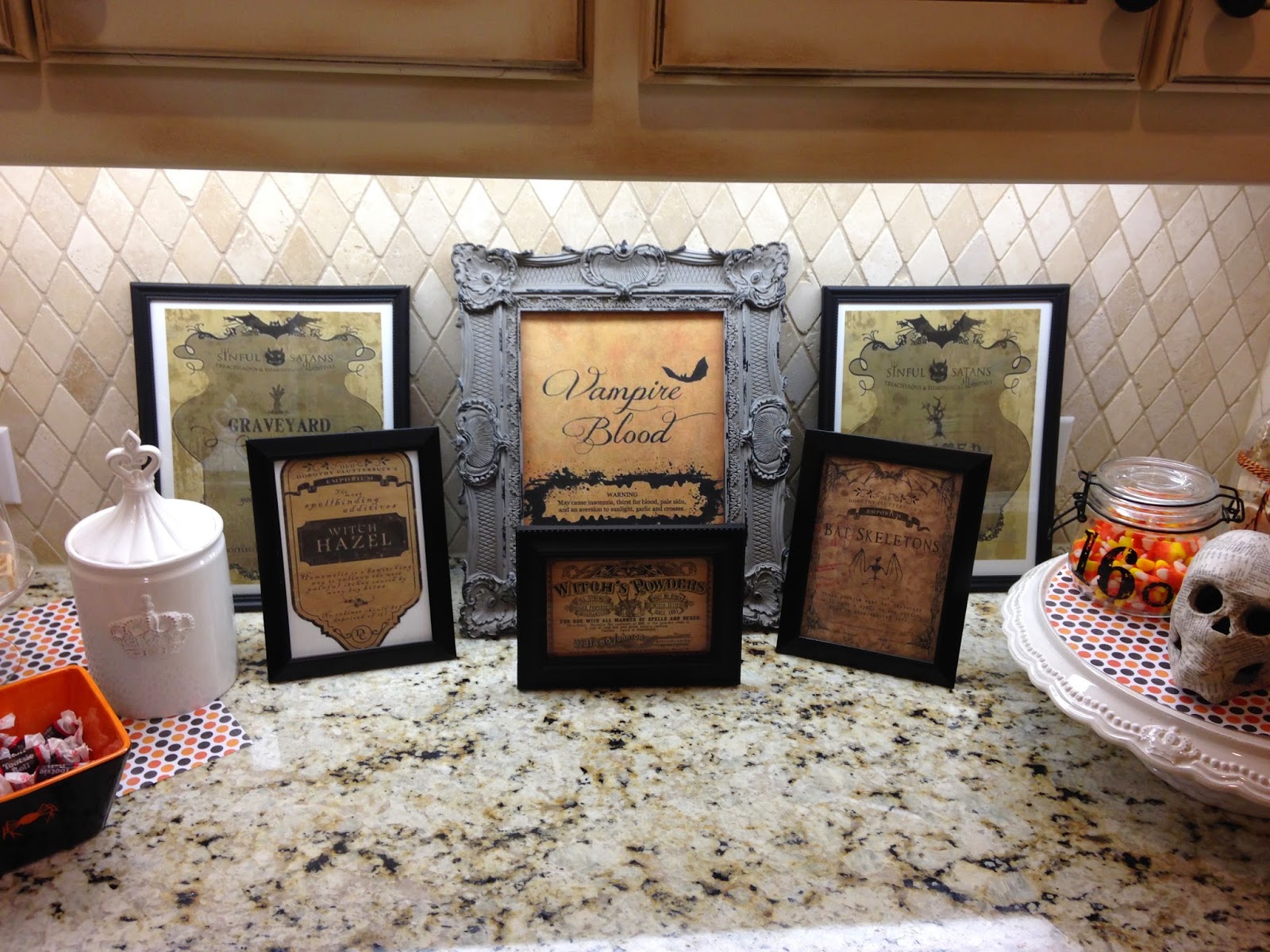 Halloween Butlers Pantry & FREE printables! - House of Hargrove