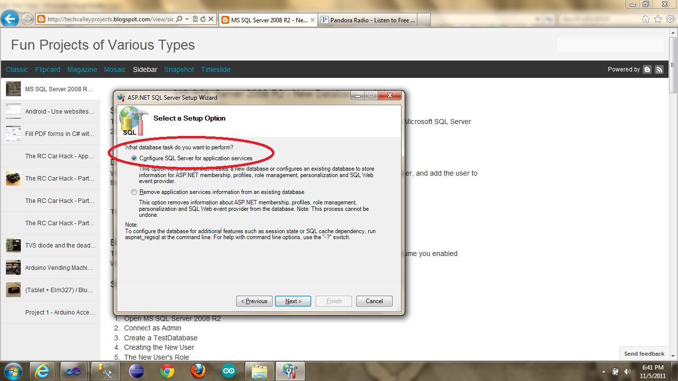Fun Projects of Various Types: ASP.NET - Add Membership Schema to Existing Database