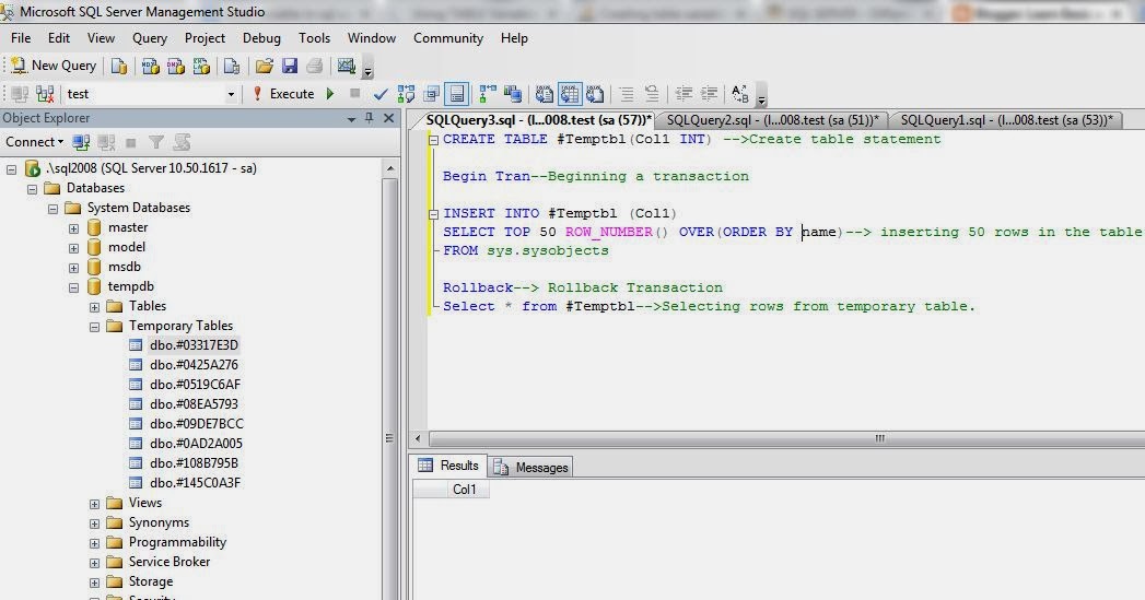 Passion for SQL: Difference Between Table Variable and Temporary Table