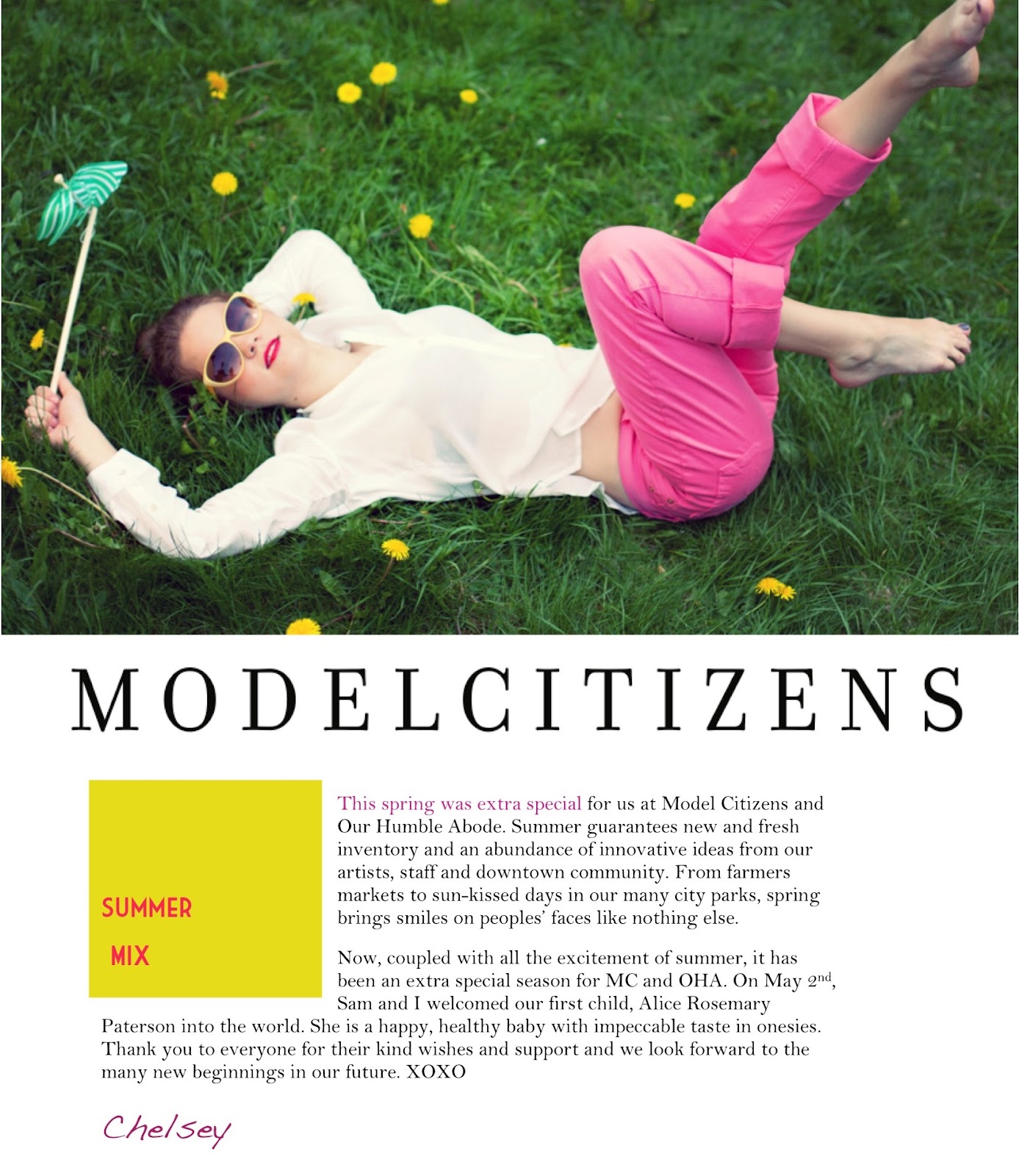 model citizens: Model Citizens' Summer Mix Newsletter- Check it Out!