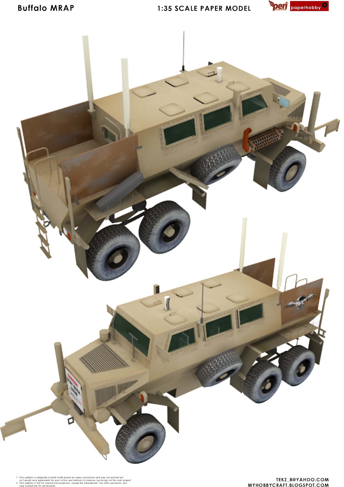 paperhobby: Buffalo MRAP 1:35