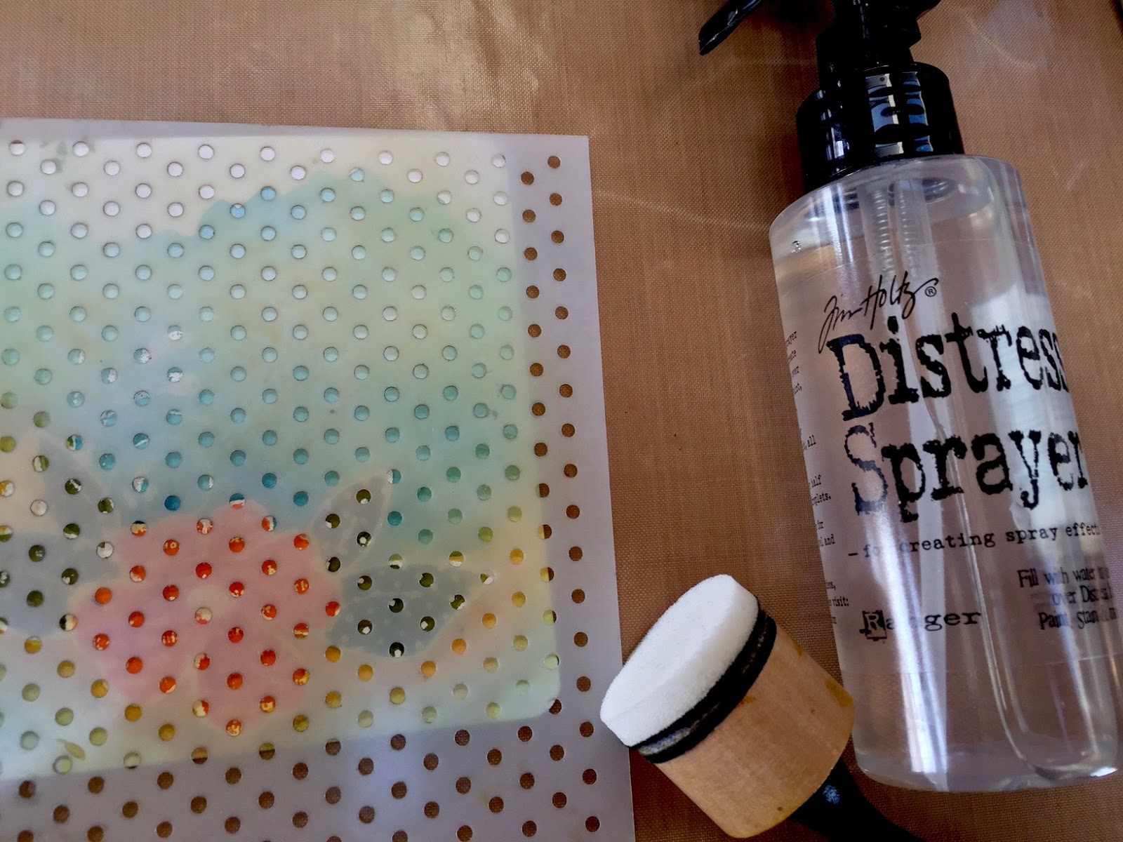 Studio 490: watercoloring with distress stains...