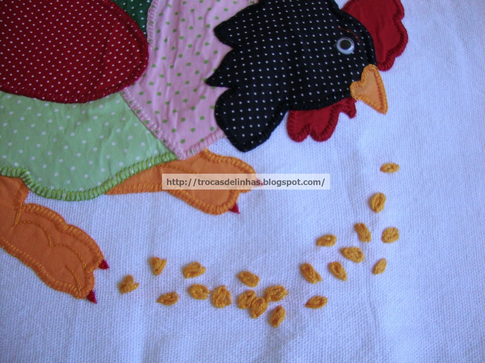 Trocas de Linhas: PANO DE PRATO COM PATCHCOLAGEM!!!!!!