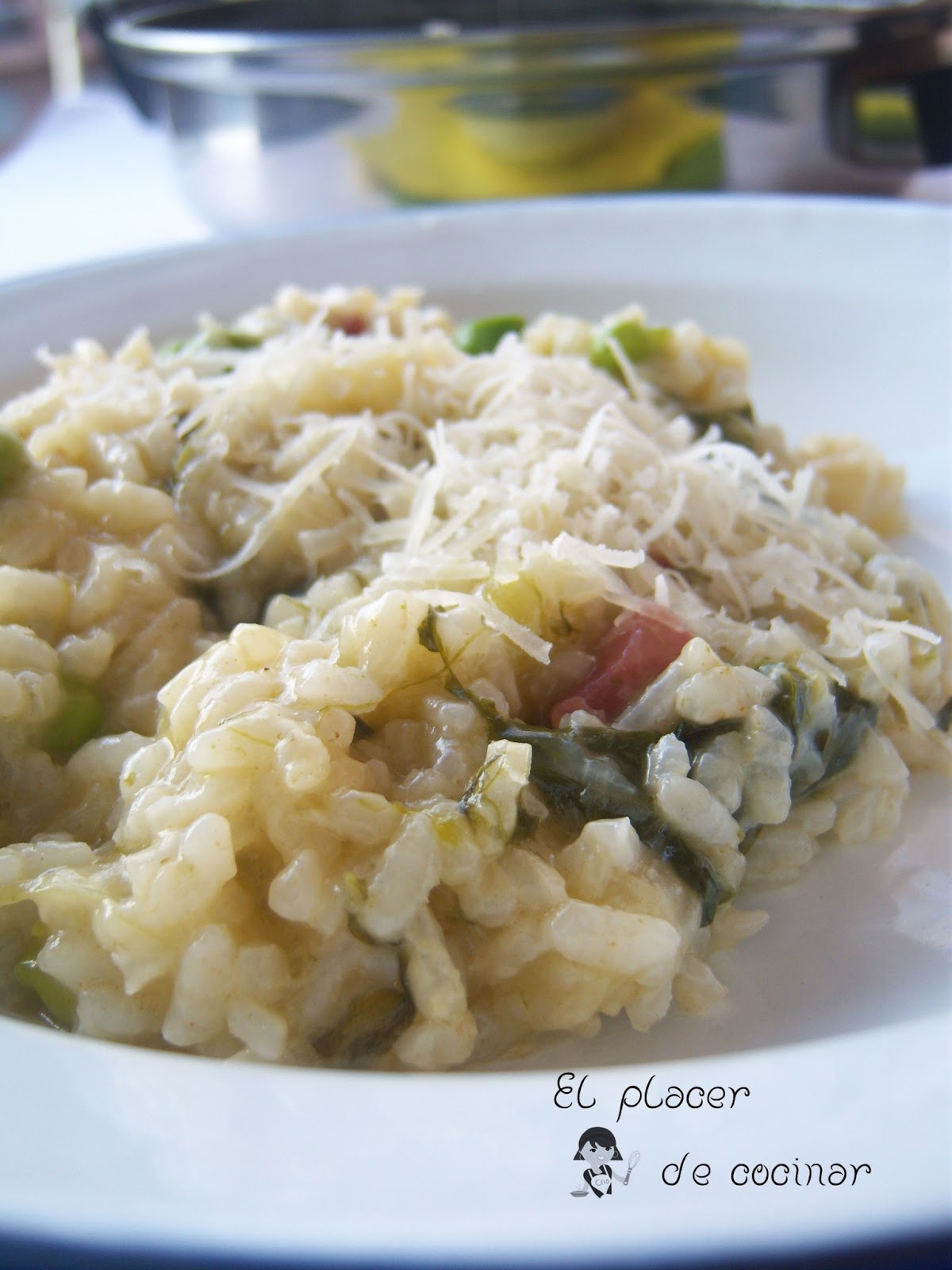 EL PLACER DE COCINAR: ARROZ CON GUISANTES Y GRELOS