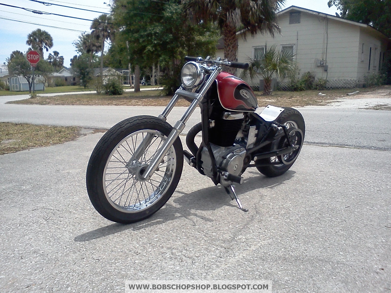 BOBS CHOP SHOP: 1988 SUZUKI SAVAGE BOBBER CHOPPER FINISHED