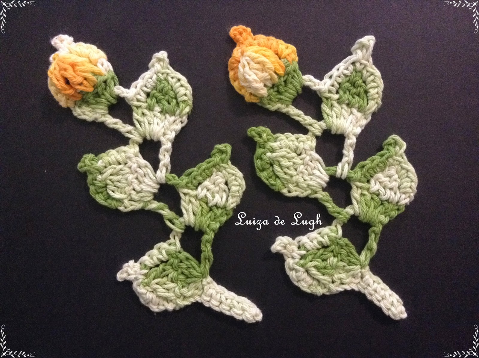 Ramo com folhas e flor - Tutorial completo - maniaemania