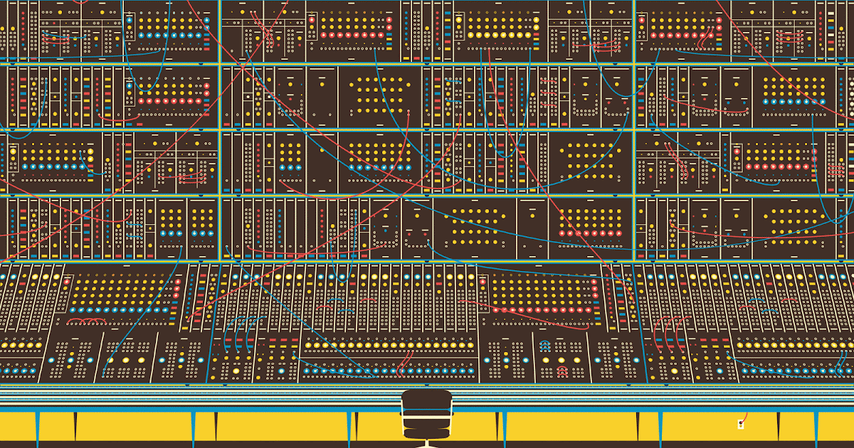 MATRIXSYNTH: DKNG GLOW IN THE DARK MOOG Modular Art