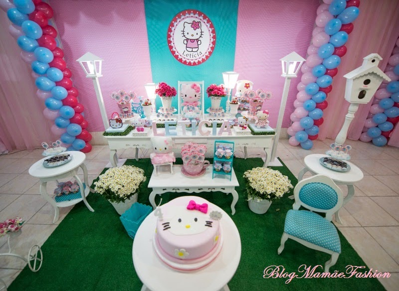 Mamãe Fashion: DECORAÇÃO HELLO KITTY: AZUL E ROSA NOS 4 ANINHOS DA ...