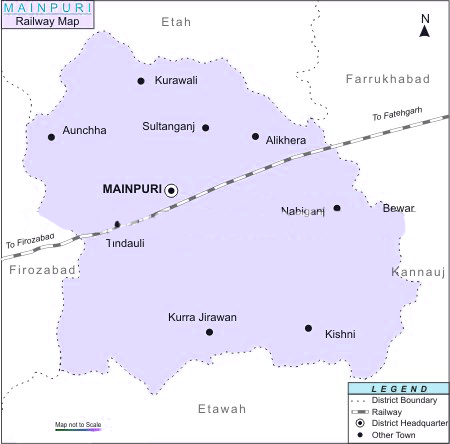Rail-Map-india: Mainpuri-railway-map