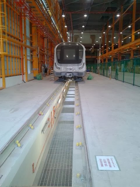 Downtown Line Construction: Gali Batu depot tests