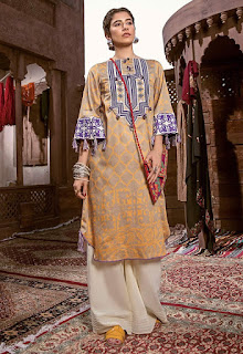 Pakistan' s Brand Cross Stitch Cotton Satin Collection 2018-19