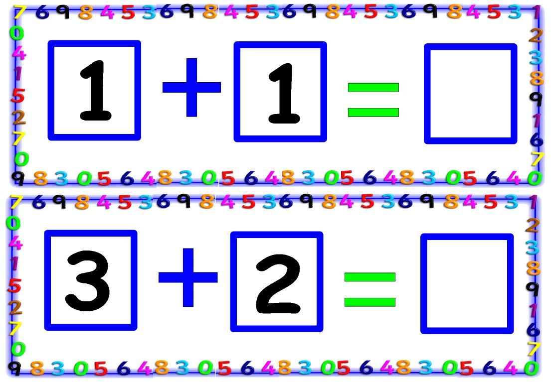 Las cosas que aprendo: TARJETAS PARA SUMAR