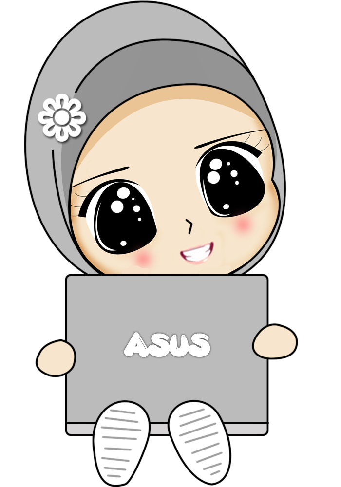 Fizgraphic: Freebies Doodle Muslimah Comel (Lappy Asus)