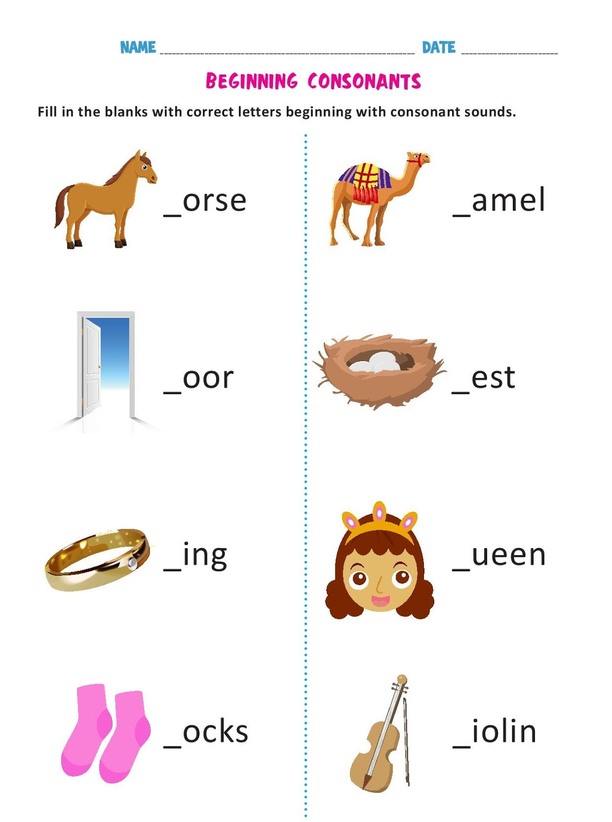 Beginning Consonants Worksheets (Ready to Use) - DepedClick
