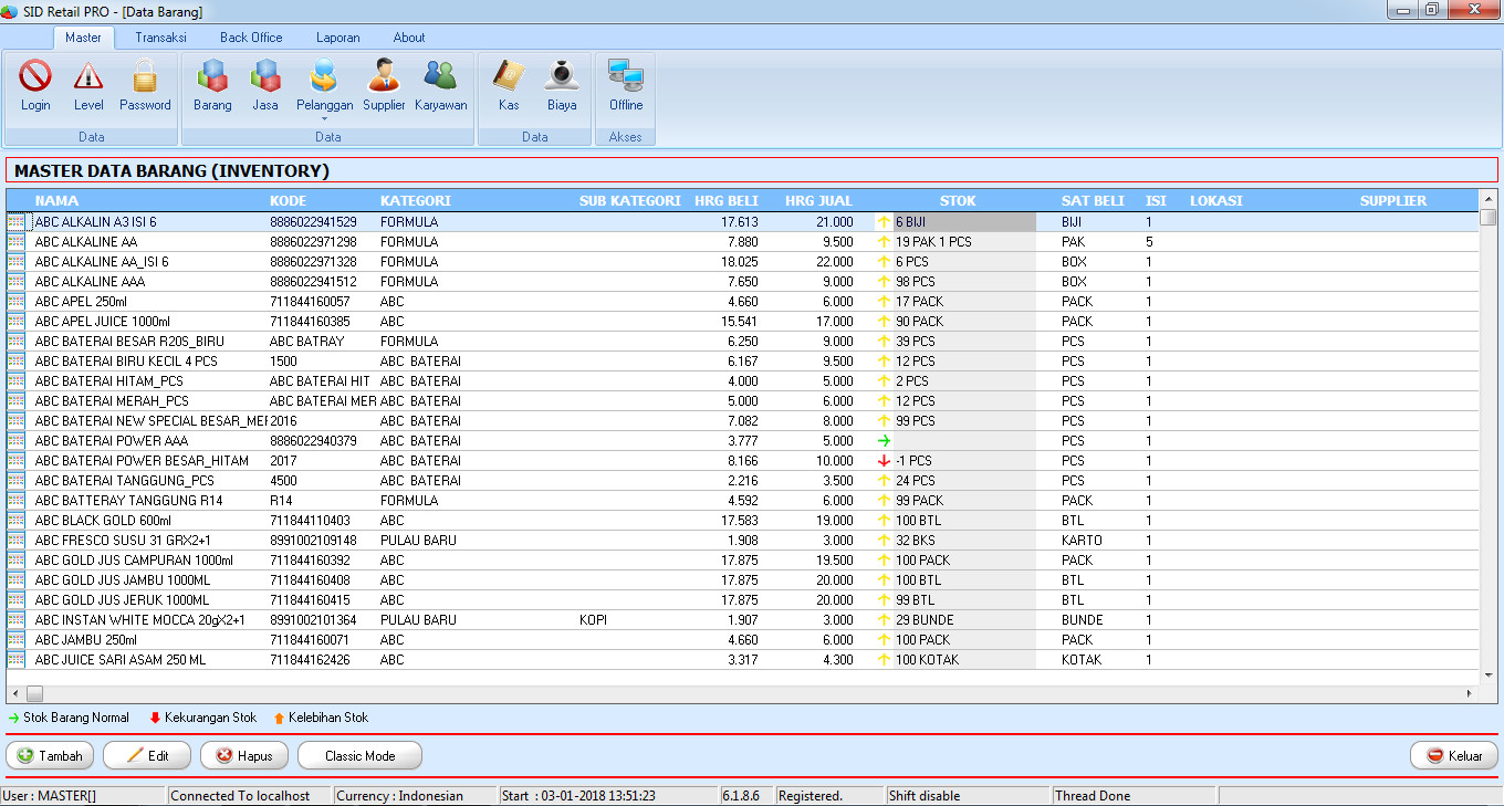 Program Toko: Download Database Barang