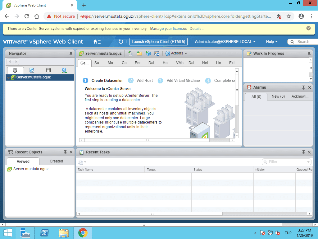 Vsphere web client
