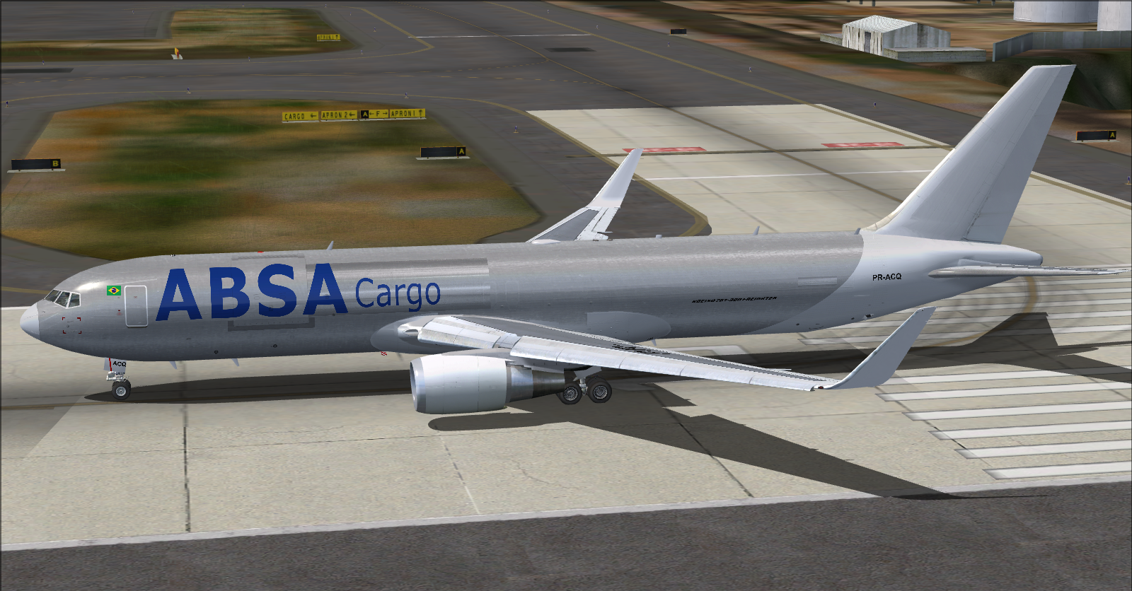 [FS2004/FSX] Level-D Boeing 767-300 Freighter ABSA Cargo (TAM Cargo) PR-ACQ