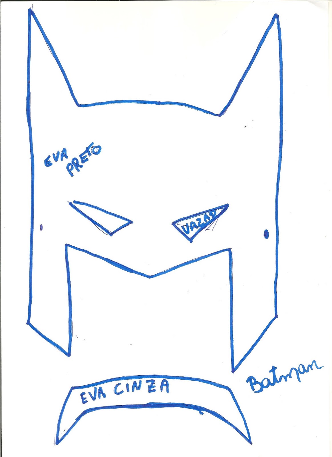 Eu Amo Artesanato: Batman em Eva com molde