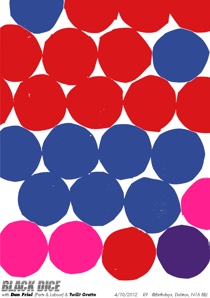 UPSET THE RHYTHM: QUINTRON and BLACK DICE posters