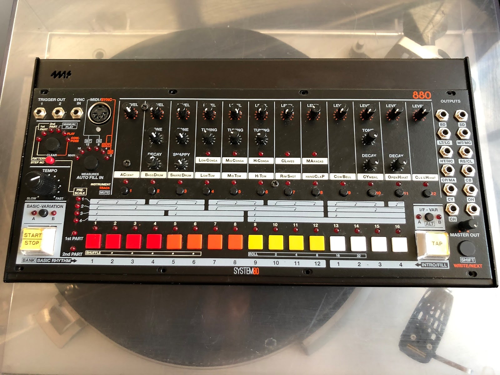 MATRIXSYNTH: System 80 Minisystem 880 analog eurorack 808 clone in case