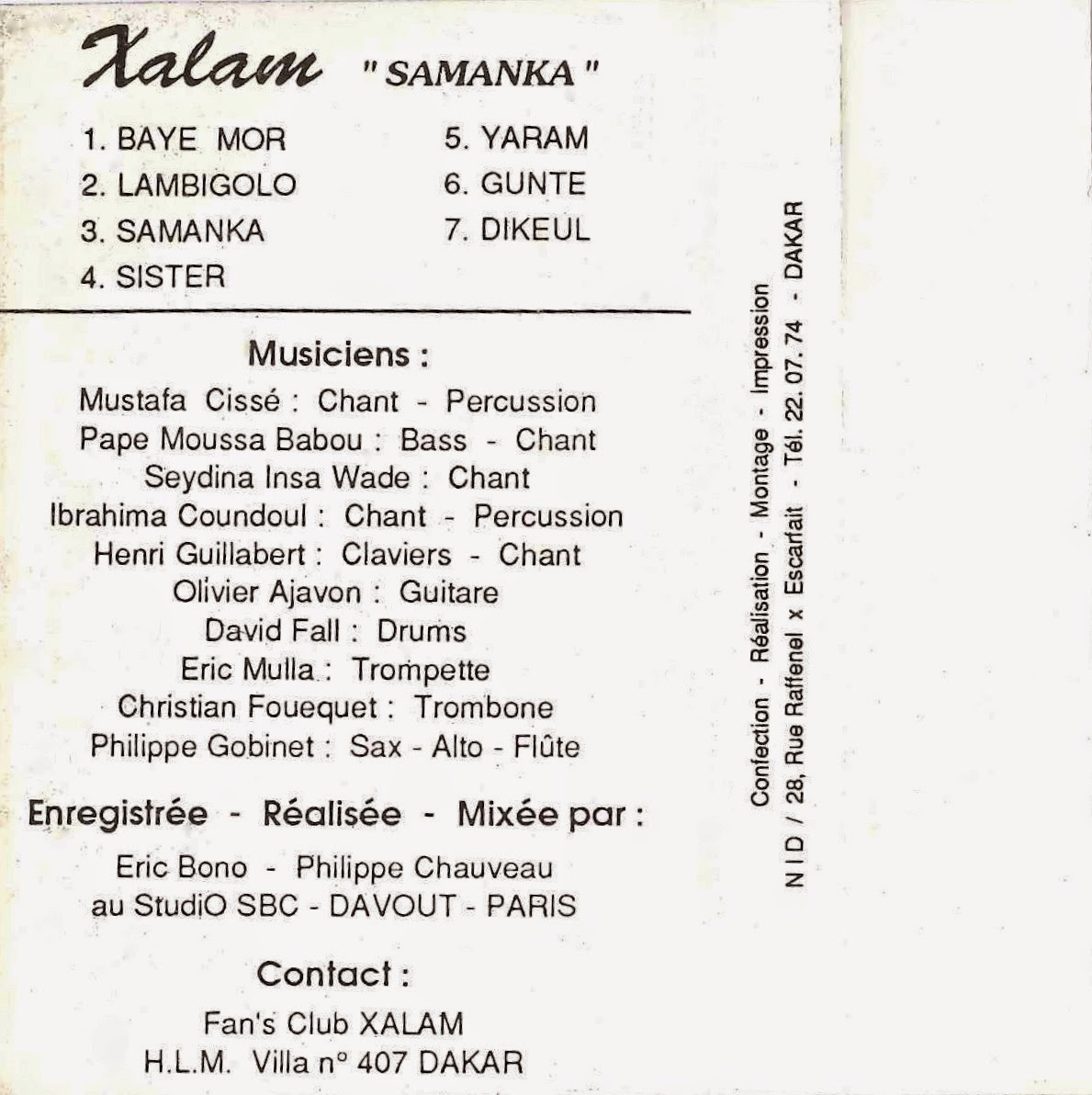 NDIAKHASS: Xalam "Samanka"